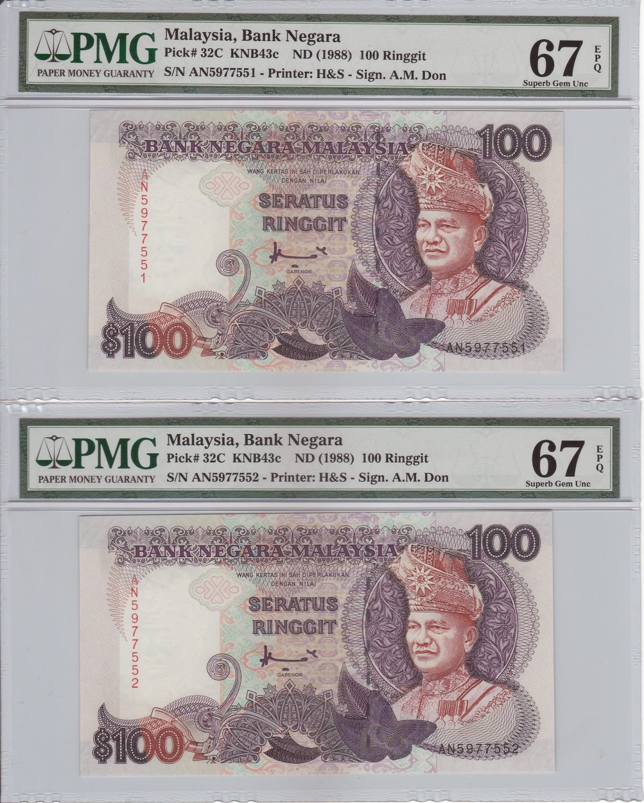 Randhawa's Bank Notes And Collectibles: [PMG GRADED] Malaysia RM 100 ...